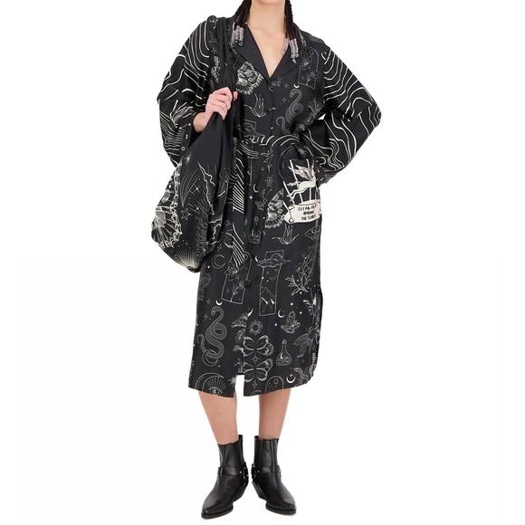 Me369 | Dresses | New Me369 Nova Kimono Dress In Black Magic | Poshmark